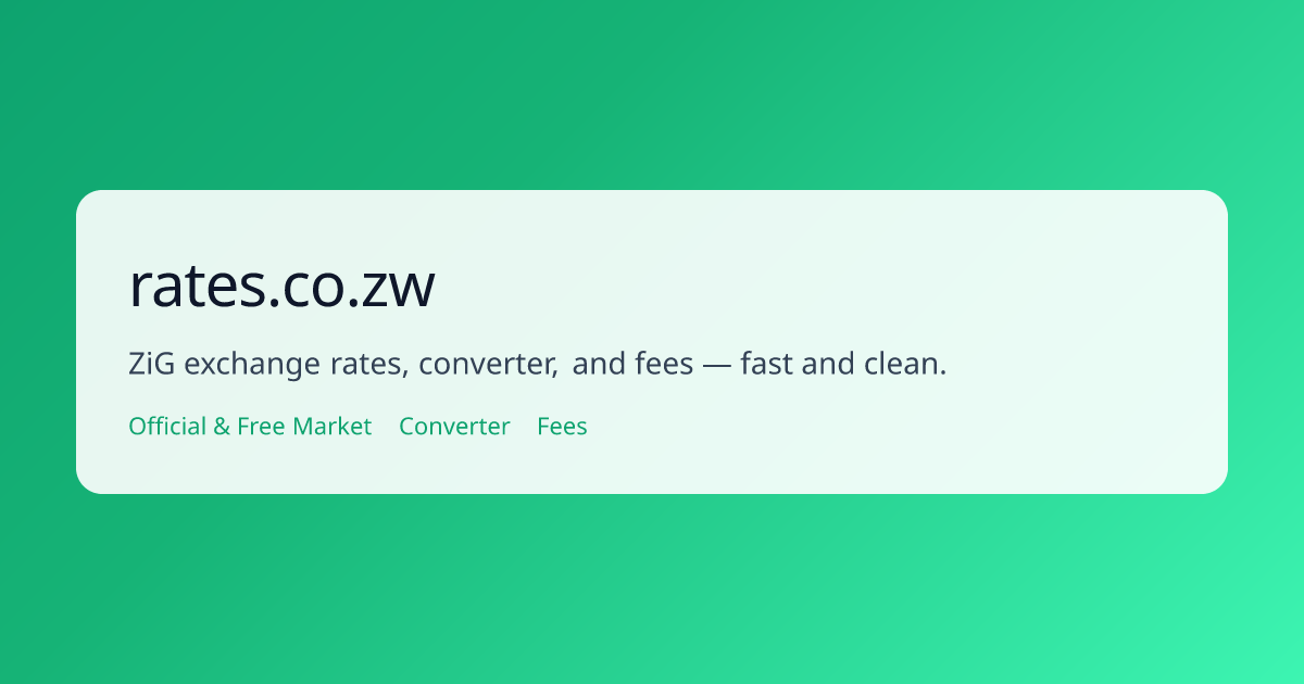 rates.co.zw – ZiG Exchange Rates & Converter